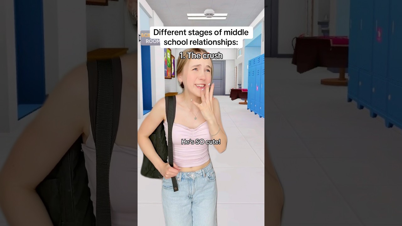 The different stages of middle school relationships #comedy #skit #pov #relatable