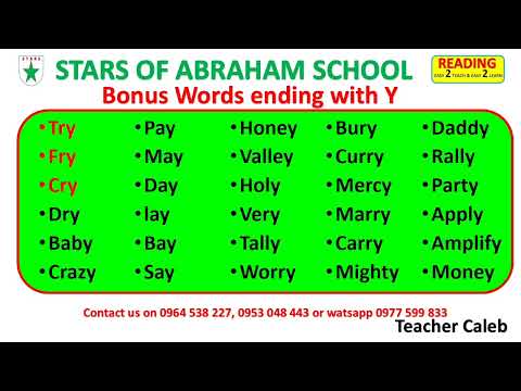 Reading Words that end with letter y @resurrectiontv_pstcaleb @starsofabrahamschool