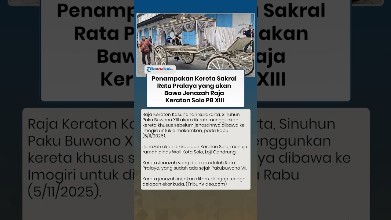 Penampakan Kereta Sakral Rata Pralaya yang akan Bawa Jenazah Raja ...