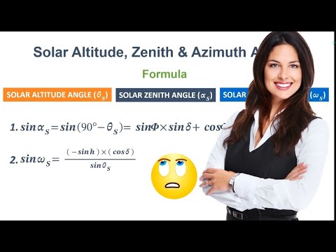 SOLAR ANGLES | FORMULA