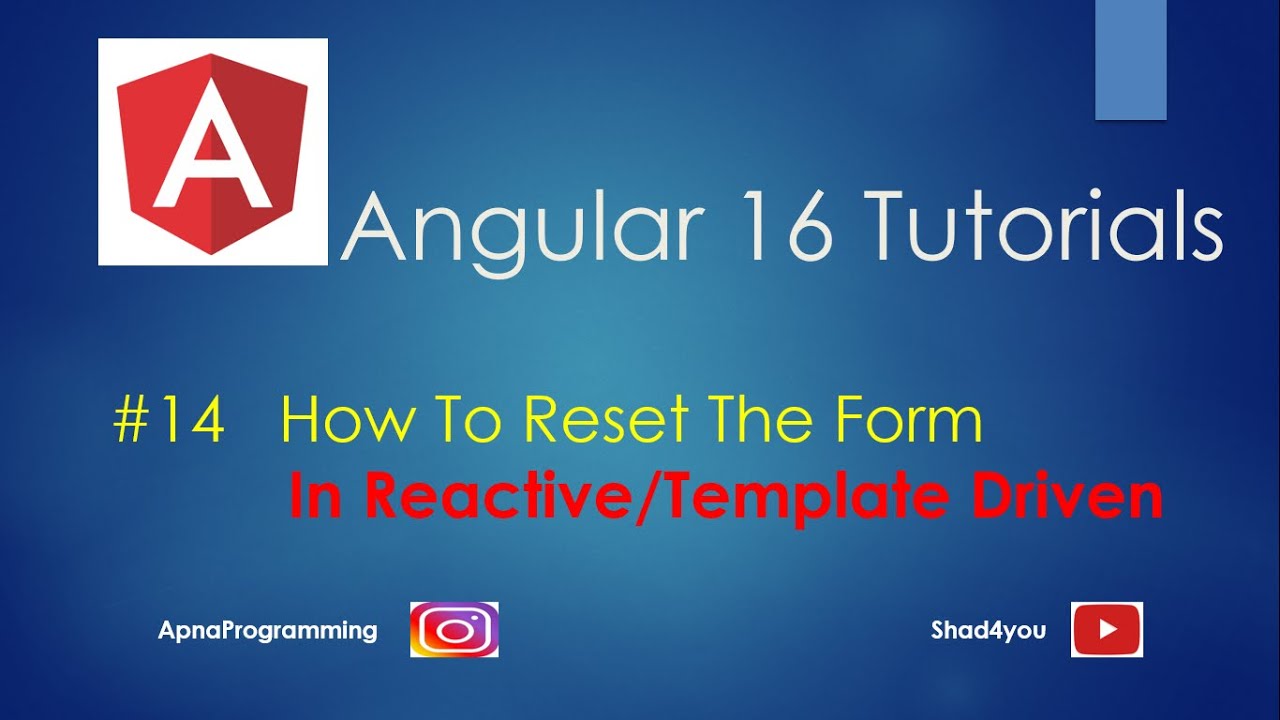 14. How To Reset Angular Form | Reset Angular Forms | Angular 16 Tutorials