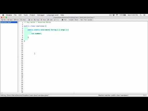 12. Key words/Reserved words - Learn Java