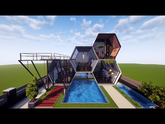 Hexagonal Residence (Free - Little Tiles - Highly detailed) Minecraft Map