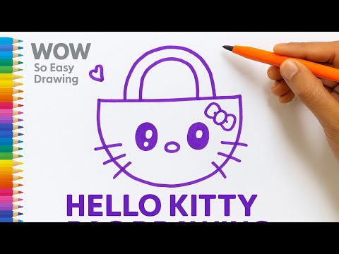 Hello Kitty Bag Drawing π | Easy & Cute Sketch for Kids β Step by Step