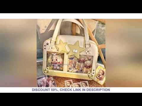 Y2K Trendy Star Ita Bag Lolita Girl Transparent Pocket Fashion Crossbody Bag Women's DIY Display Sho