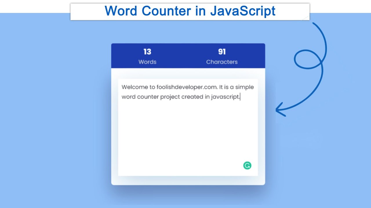 How to Create a Word Counter in JavaScript | JavaScript Word Counter