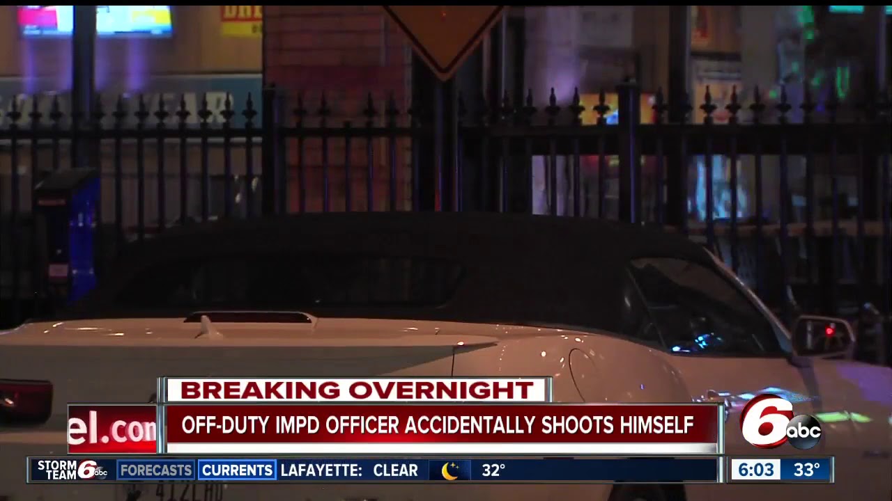 Off-duty police officer accidentally fires gun, shoots himself while working security