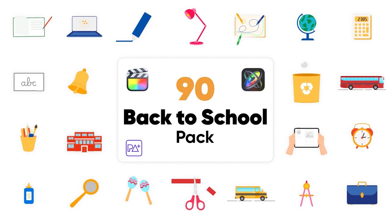 Back to School Elements For Final Cut Pro X