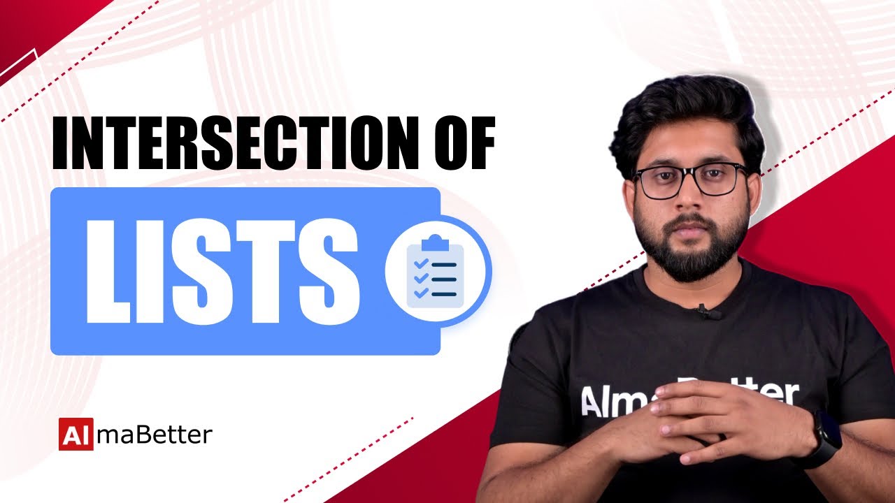 Intersection of Lists in Python | Python for Beginners | AlmaBetter