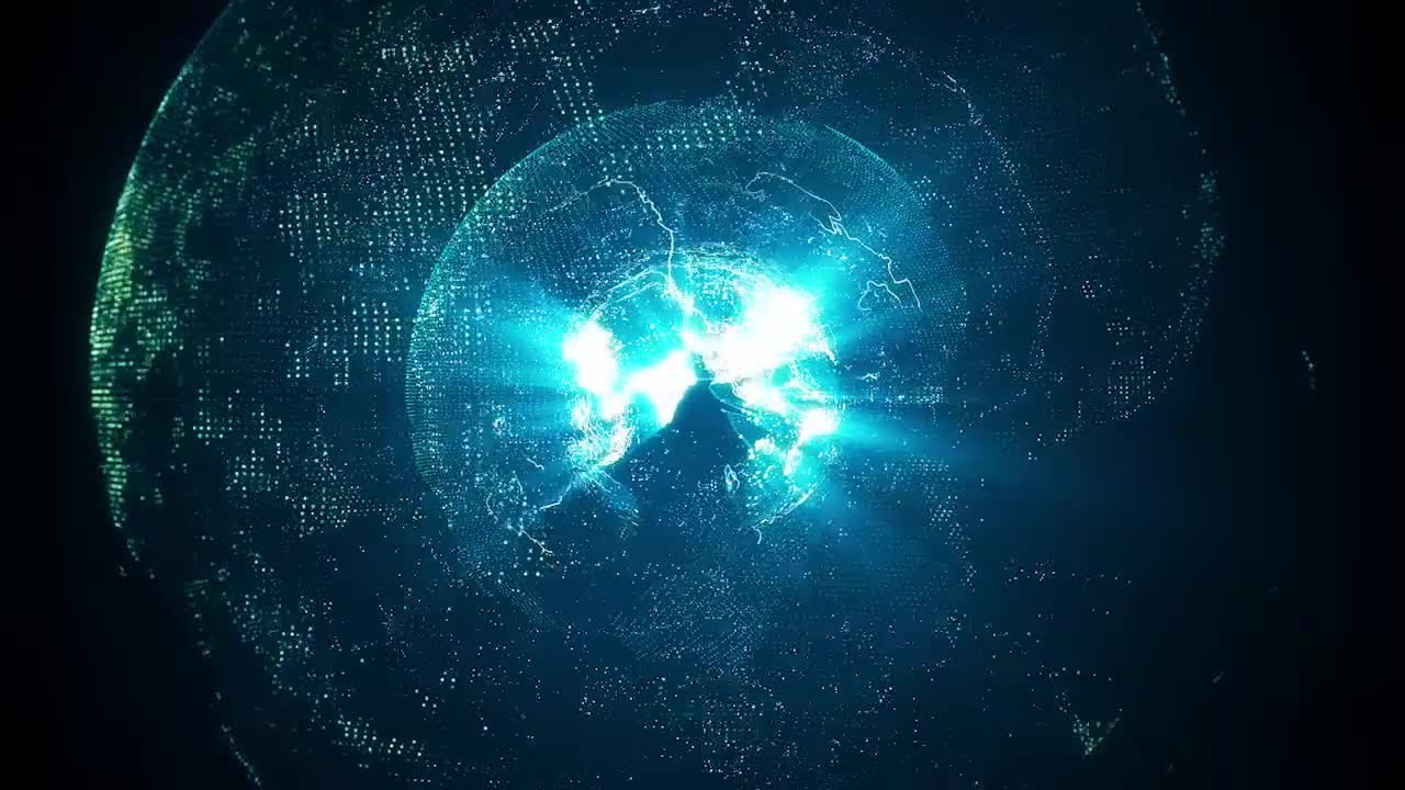 Shiny Rotation Earth Stock Motion Graphics