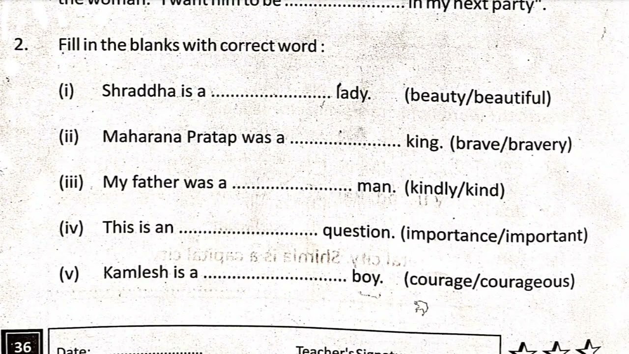 Adjectives||Describing Words||Worksheet of Adjectives#adjective