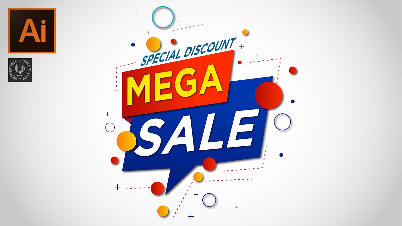 Adobe illustrator CC Tutorial - How to make Vector Sales Banner Design