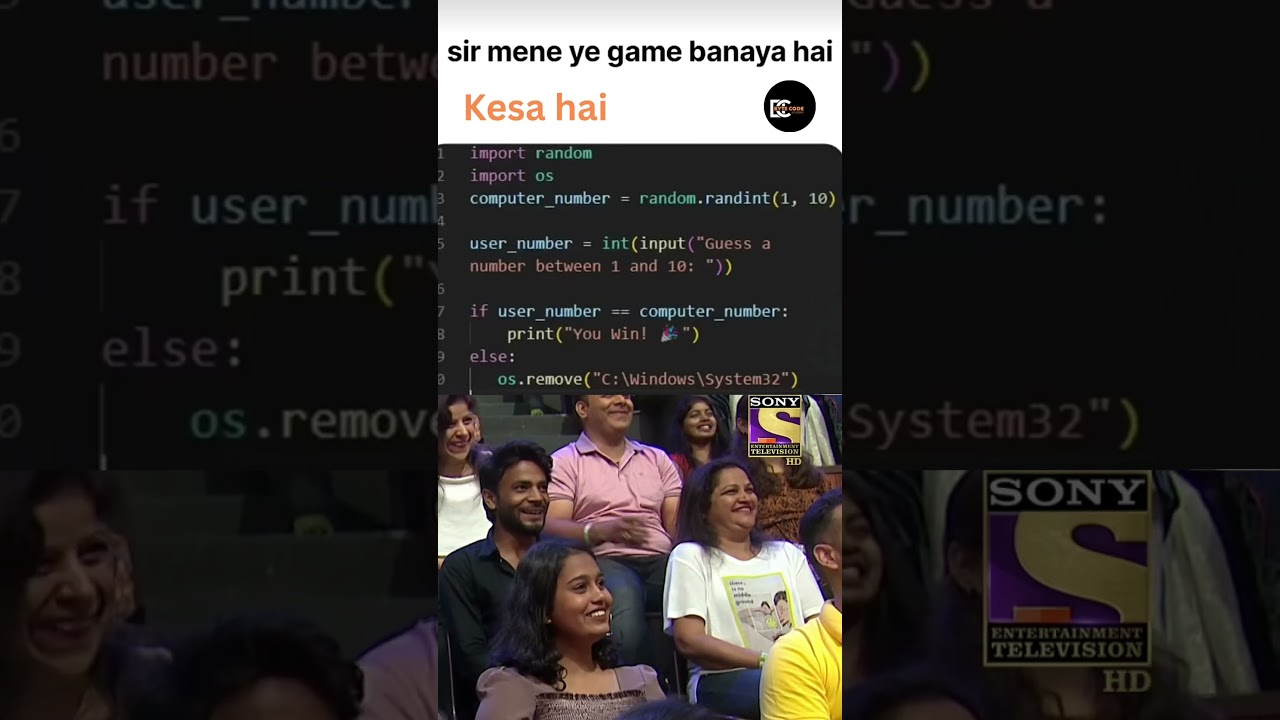 This ‘Guess the Number’ Game Can Delete Your Windows! | Python Prank #Python #Prank #CodingHumor