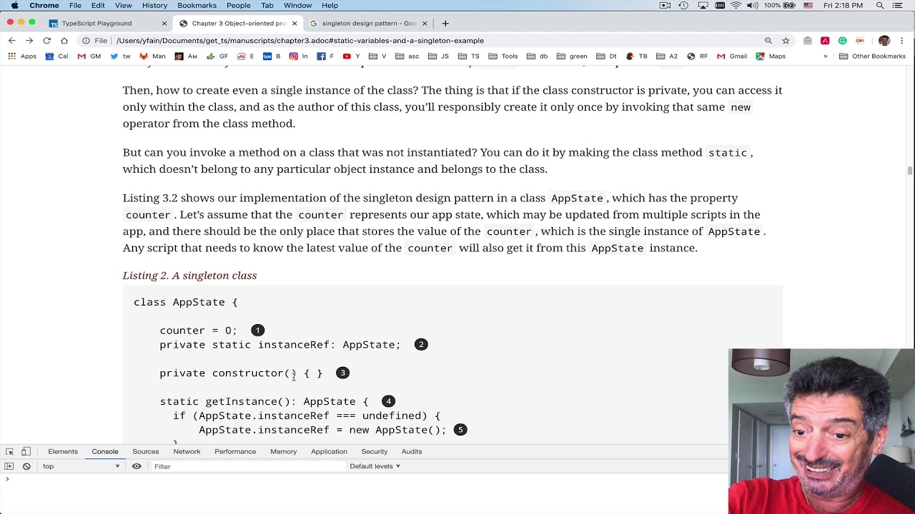 TypeScript Quickly.Lesson 13. Static variables and a Singleton design pattern