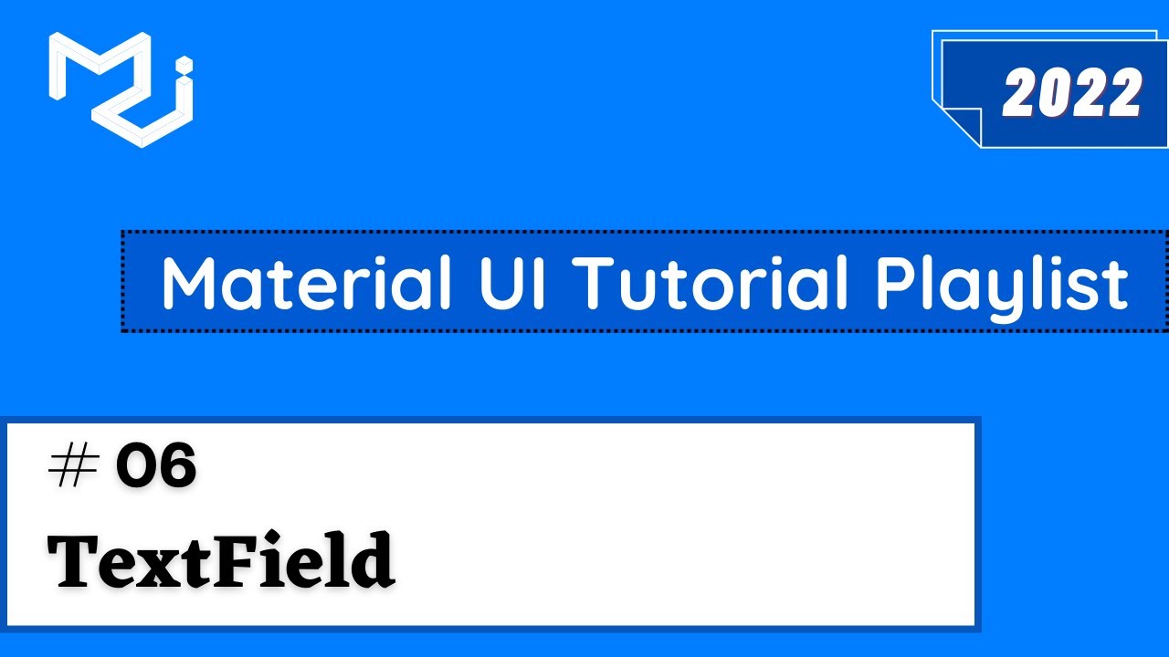 Material UI TextField Component | Material UI Tutorial | Material UI 5 | TextField in Material UI #6