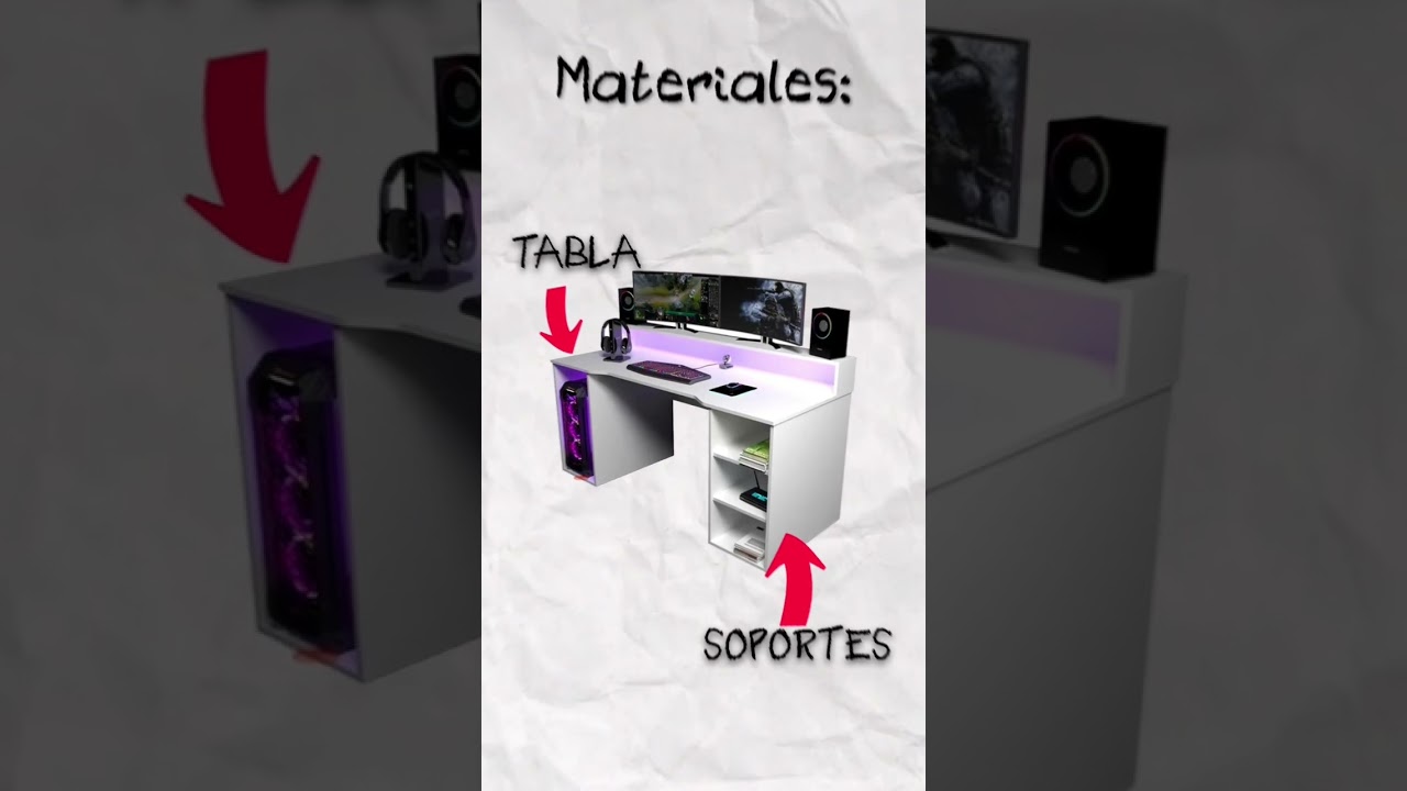 How to Build a Gaming Desk for Under $100 #gamer #setup #setupgamer