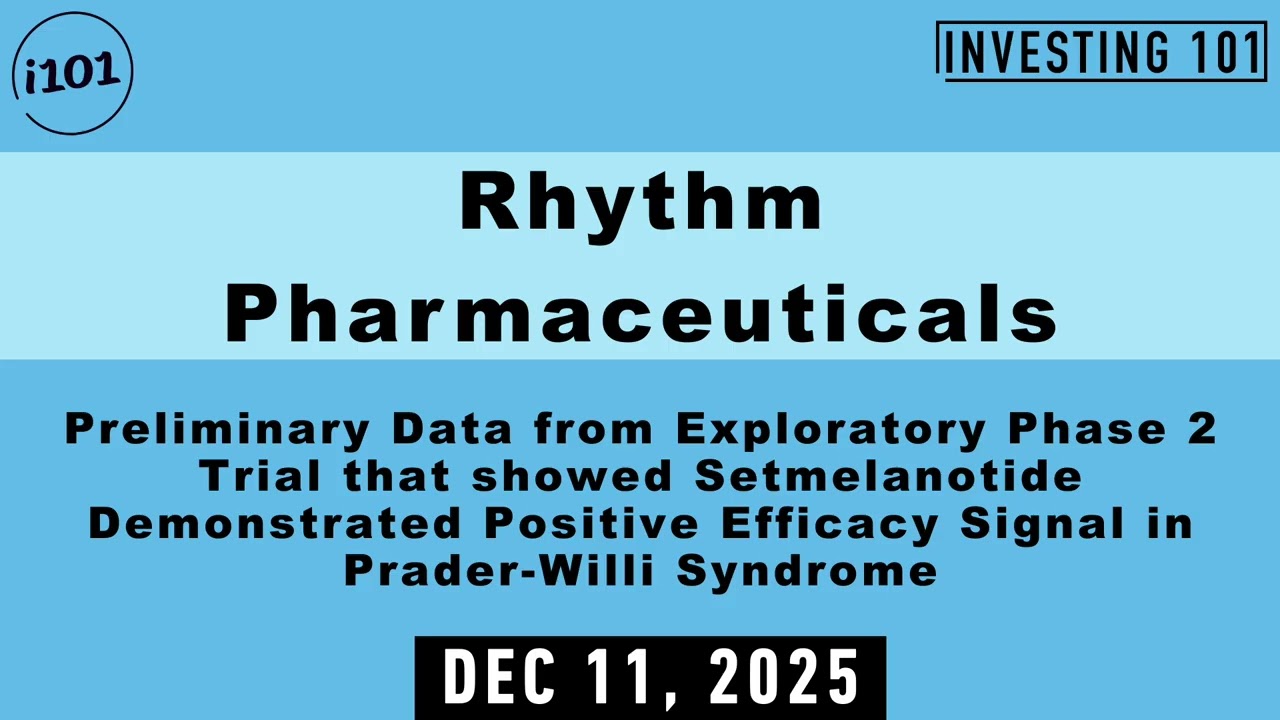 Rhythm Pharmaceuticals Preliminary Data from Exploratory Phase 2 Trial