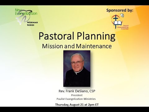 Pastoral Planning: Mission and Maintenance - Webinar Recording