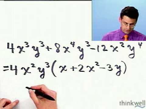 Factoring Using the Greatest Common Factor from Thinkwell College Algebra