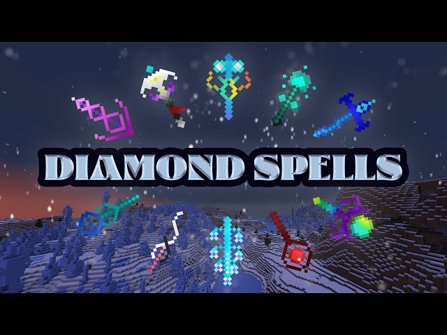 Diamond Spells | 25 Custom Wands Minecraft Data Pack