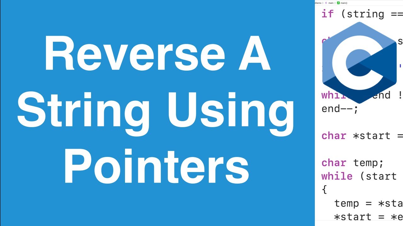 Reverse A String Using Pointers | C Programming Example