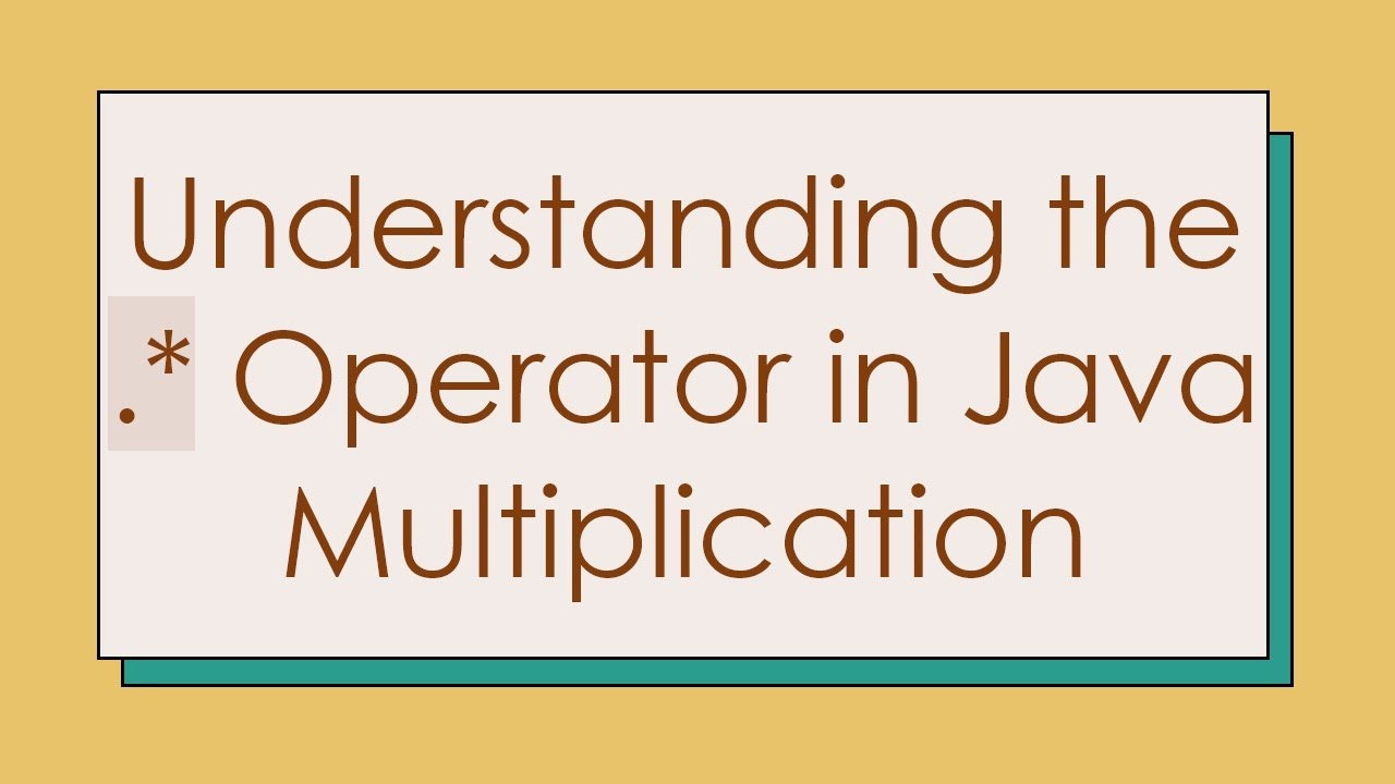 Understanding the .* Operator in Java Multiplication