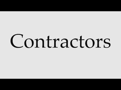 How to Pronounce Contractors