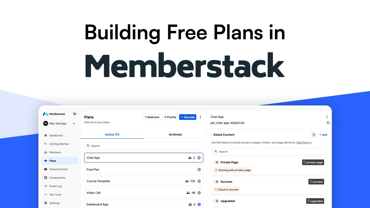 Setting Up Free Plans | Memberstack Tutorial