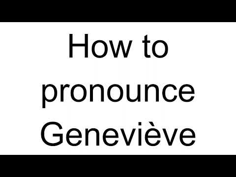 How to Pronounce Geneviève (French)
