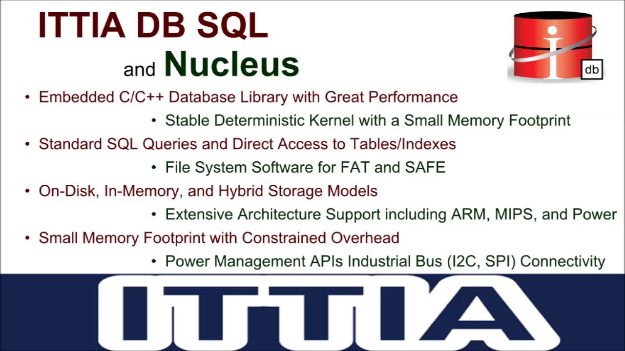 Getting started with ITTIA DB SQL on Nucleus