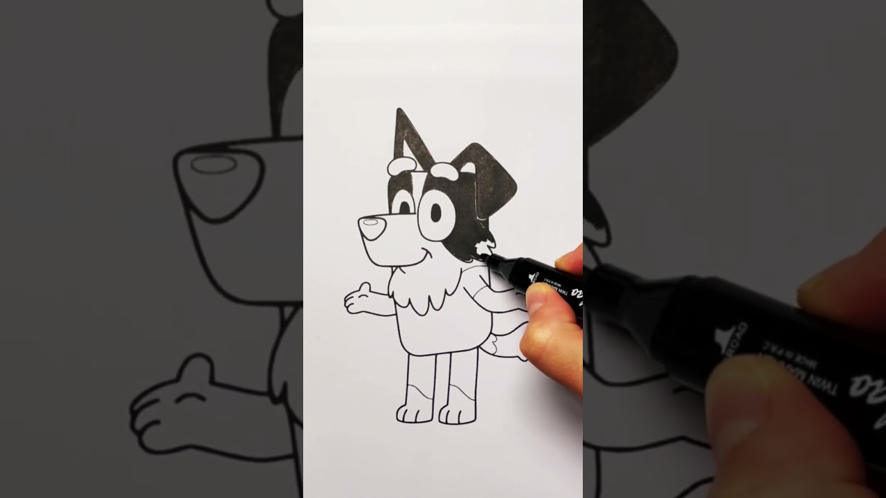 🌌 Coloring Mackenzie with Feelings ✨ #bluey #mackenzie #coloring #toddlers