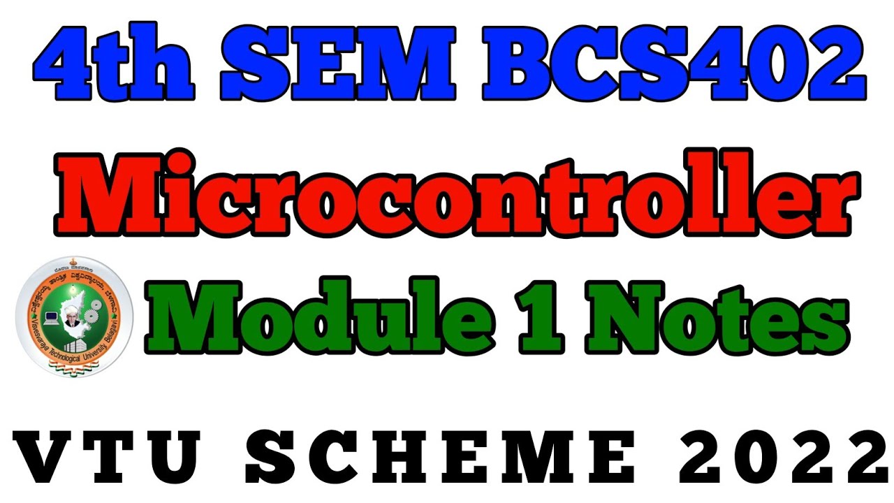💥4TH SEM MICROCONTROLLER MODULE 1 NOTES || 2025-26 #vtu #viral #mc