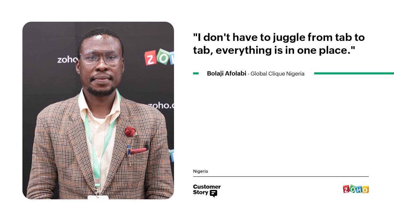 Boosting Productivity with Zoho Workplace: A Testimonial from Global Clinique Nigeria