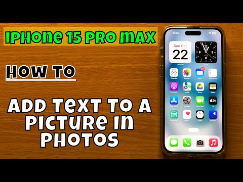 How to Add Text To A Picture In Photos iPhone 15 Pro Max