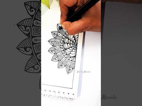 Draw an easy mandala with me ΛΛπ’Φ΄ΰ»πβ§Λβ.πποΈβ#art #shortsvideo #pastel #colors #mandala #satisfying