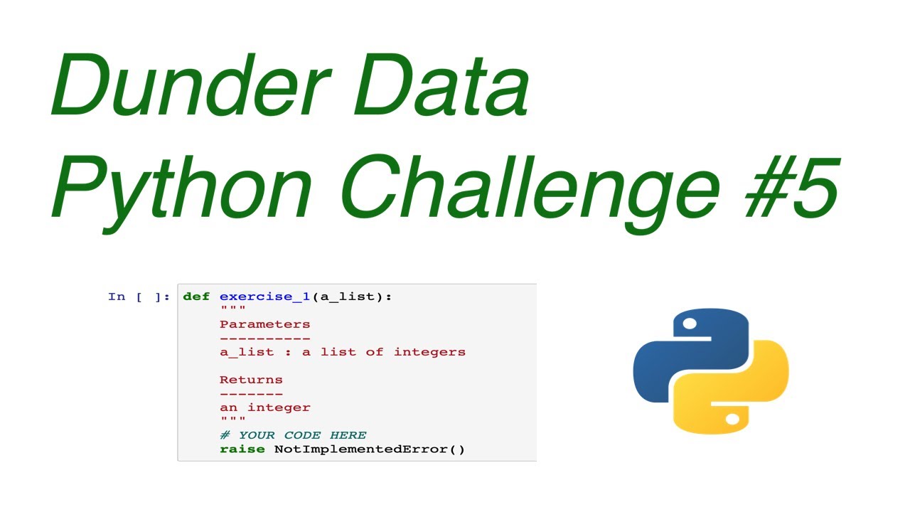 Dunder Data Python Challenge #5