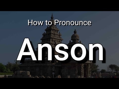 Anson - Pronunciation and Meaning