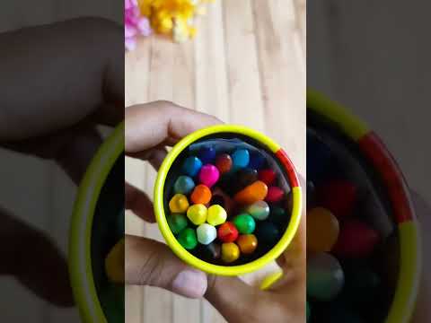 Plastic crayon 🖍️ opening #shorts #stationery #color #colour