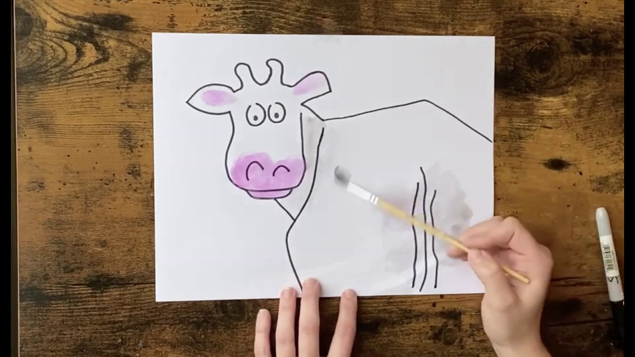 Book Character Art - Click Clack Moo - How to draw a cow