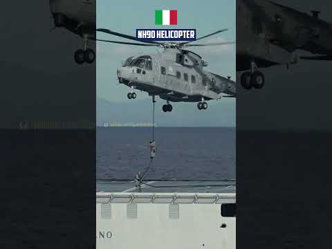 How NH90 Helicopter Supports Italian Marines Conduct a Boarding Exercise onto Italian Ship