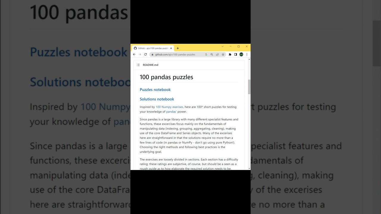 100 FREE Pandas exercices #shorts