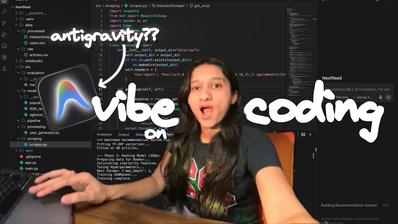 how I use antigravity as a student (vibe coding)