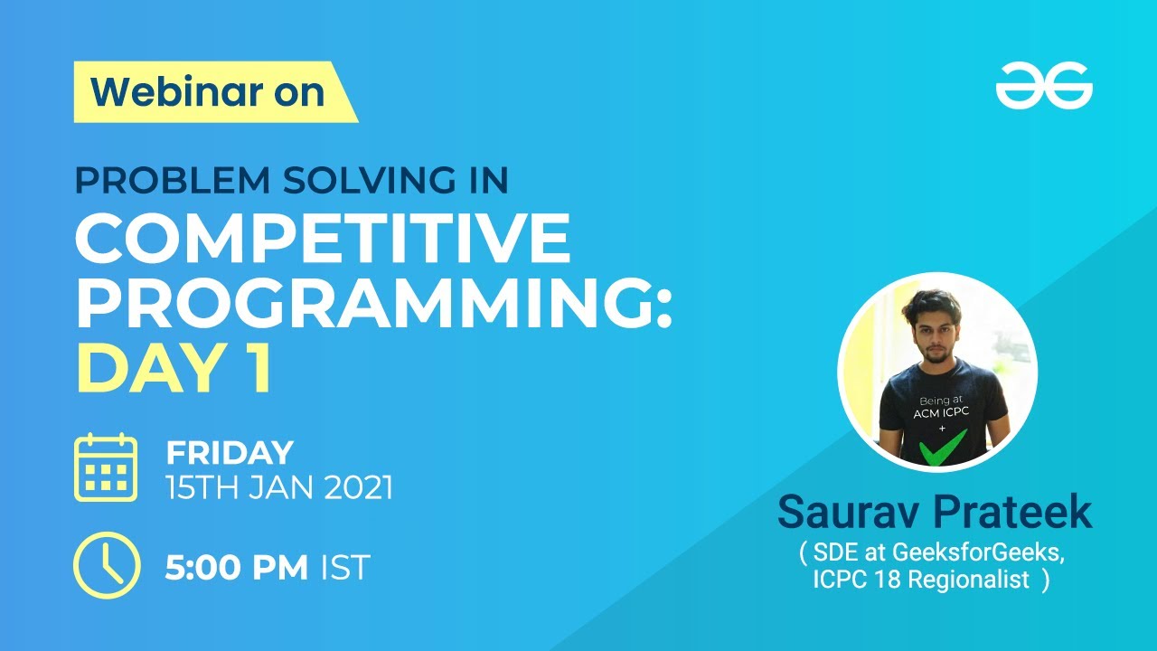 Problem Solving in Competitive Programming | Part 1