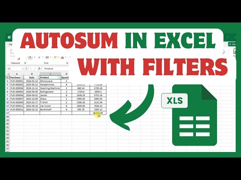 How To Autosum In Excel With Filters