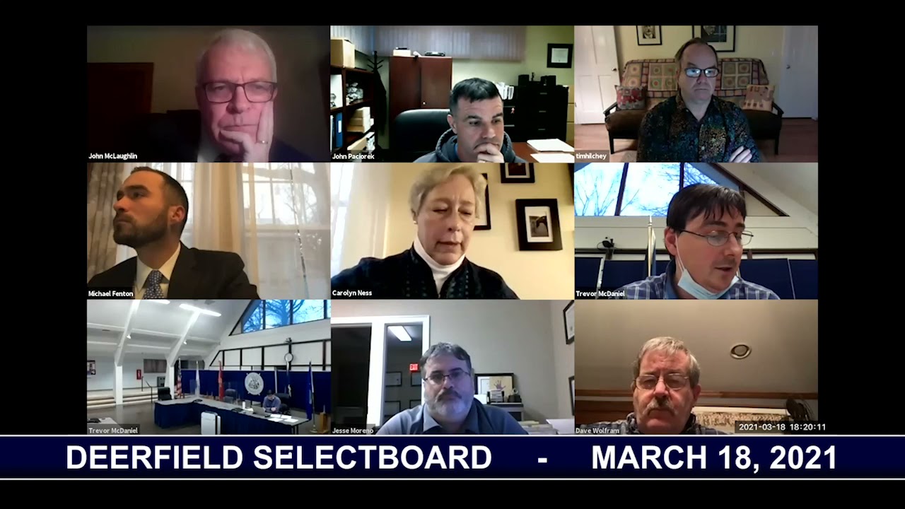 Deerfield Selectboard - March 18, 2021