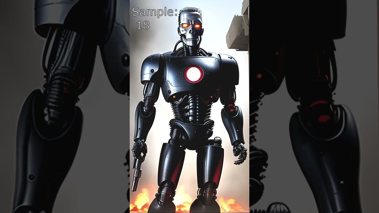 Stable diffusion sample by sample Terminator render