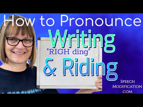 How to Pronounce Writing and Riding (Flap T and D in American English)