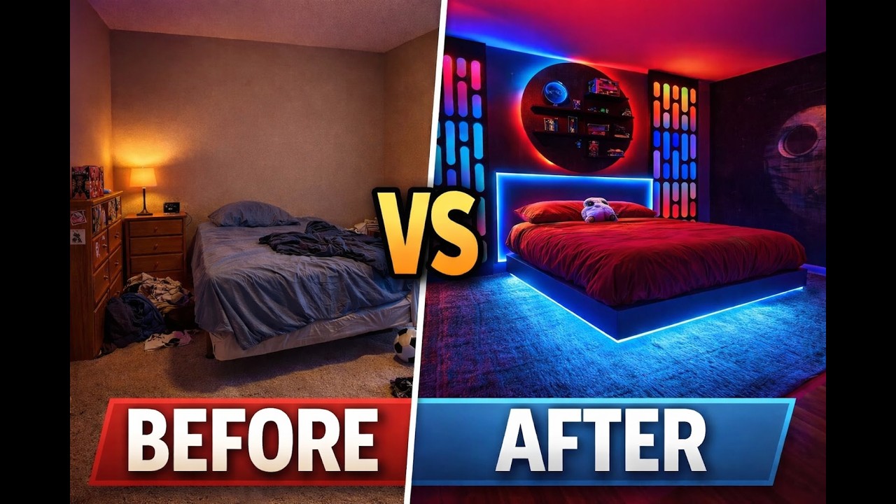 I Built My Son a Star Wars Bedroom… With a Floating Bed