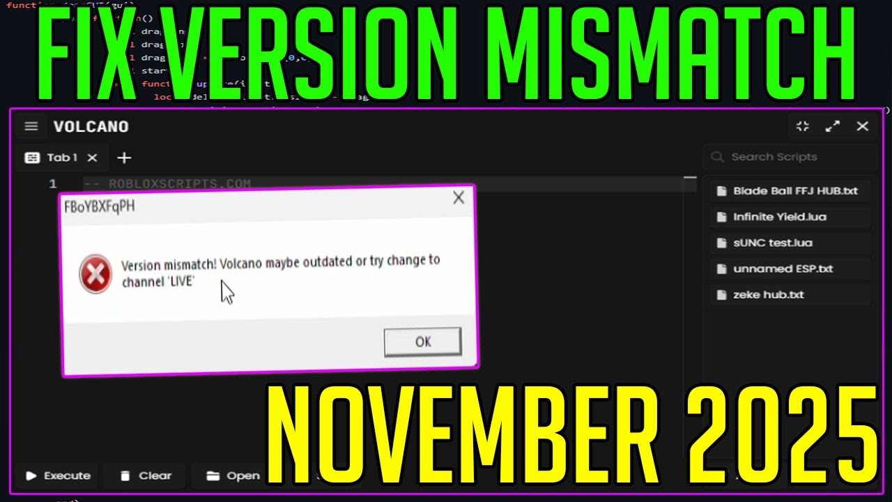 HOW TO FIX VERSION MISMATCH EASY! VOLCANO | WAVE | SOLARA | XENO | POTASSIUM | SELIWARE & MORE!