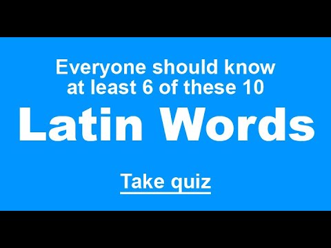 Quiz : Latin words